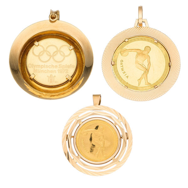 Olympic Gold Coin, Gold Pendants – Harrington's Auctions